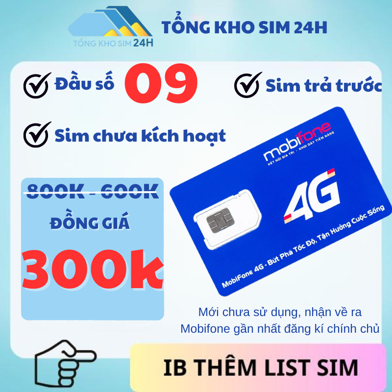 [Đồng giá 300k] Sim Mobifone số đẹp Trả Trước Đầu cổ 0909, 093 gánh, lặp [DKCC - ESIM tại ...