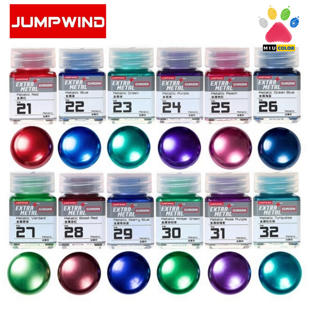 JUMPWIND - Extra+ Metal - Sơn mô hình màu kim loại 18ml ( EM21 - EM32 ...