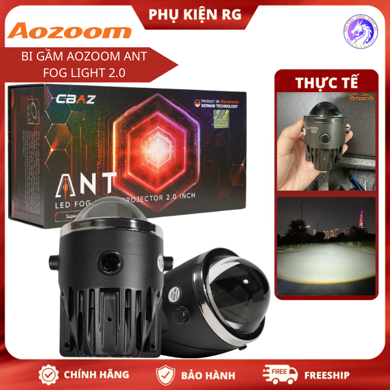 Đèn Bi Gầm ANT Led Fog Light 2.0 chính hãng AOZOOM, Bi Gầm Xe ÔTô Nhiệt ...
