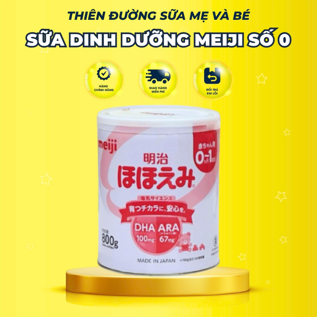 Sữa Meiji Số 0 Nội Địa Nhật 800G Dành Cho Bé 0-12M Bổ Sung DHA, Dinh ...