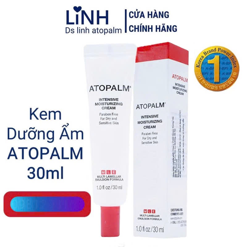 ATOPALM 30ml [Date 2028] Kem Dưỡng Ẩm, Phục Hồi Hàng Rào Da, Hỗ Trợ ...
