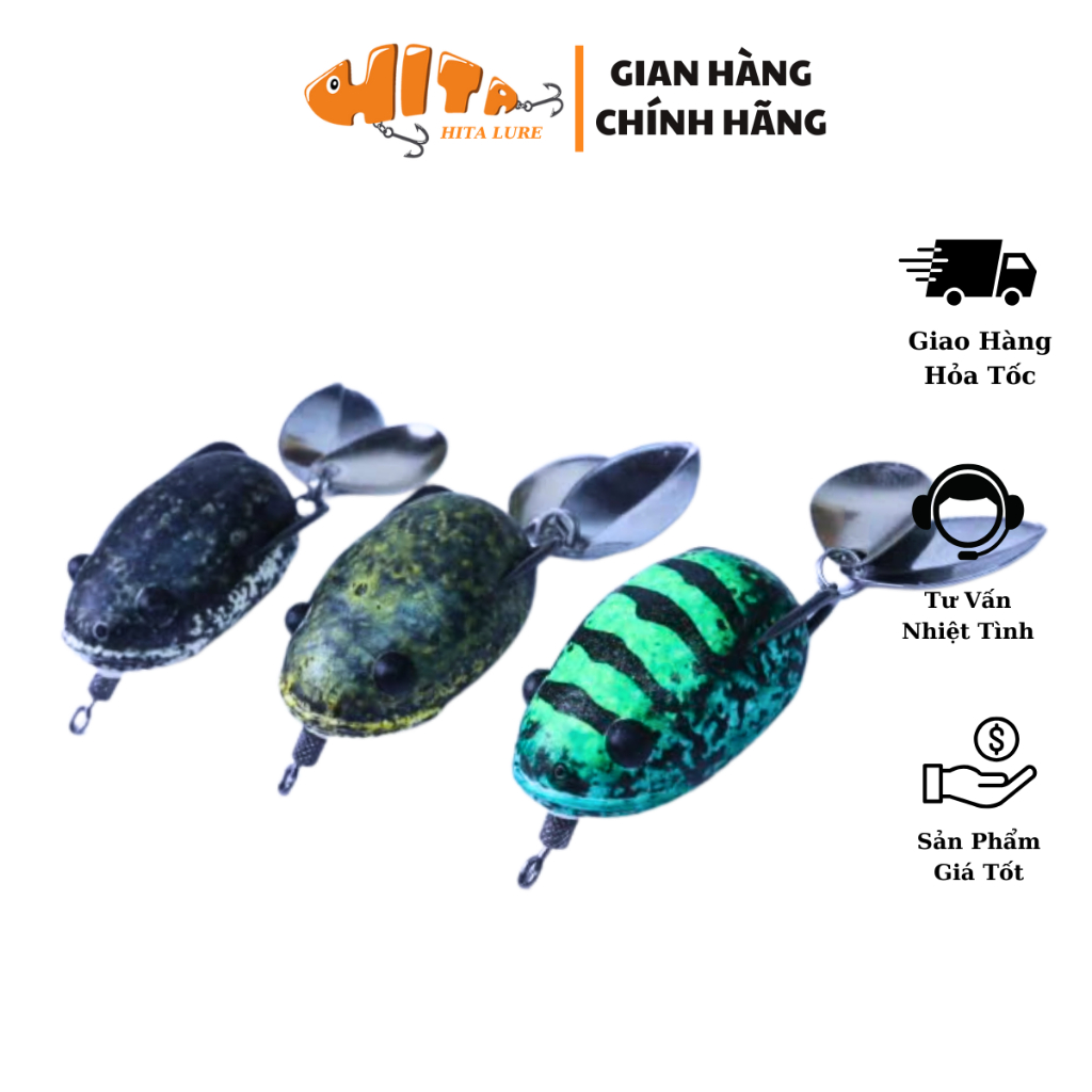 Mồi Hơi Câu Lure, Câu Cá Lóc Nhái Cá Tràu Hirushima HITA FISHING ...