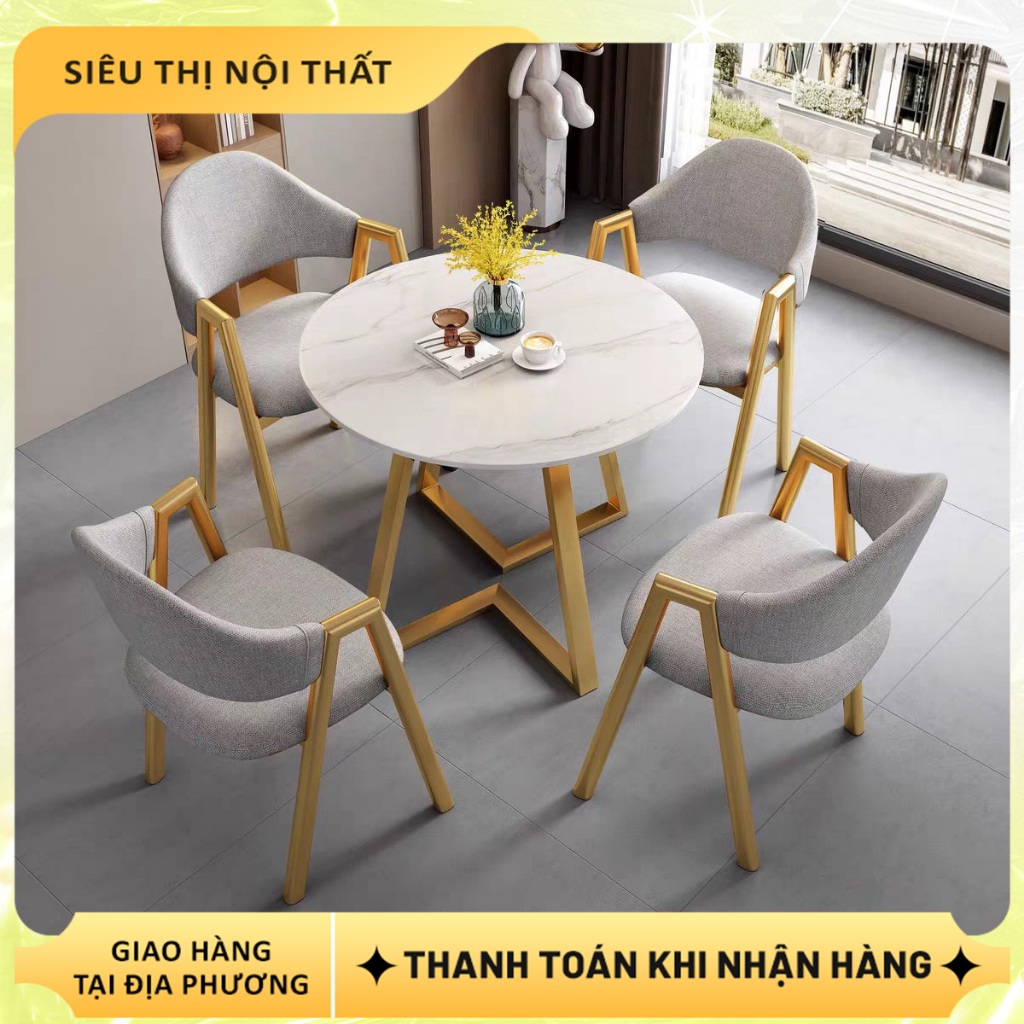 Bàn Trà Tròn Bàn Decor Phòng Khách Chân Thép Tĩnh Điện Chống Gỉ Bàn ...