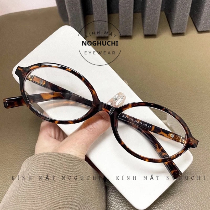 Kính Cận Có Kèm Độ Cận 0 độ ~ -6.00 độ loại 1 Kính Miu Y2K Da Beo nhựa TR90 | Shopee Việt Nam