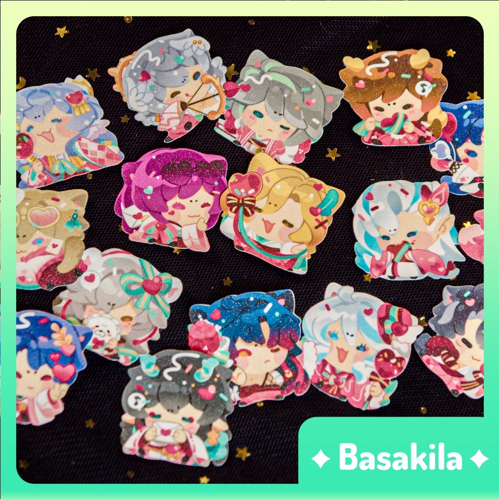 [24 MẪU] Hình dán sticker Valentine Genshin Honkai Star Rail ZZZ 4cm ...