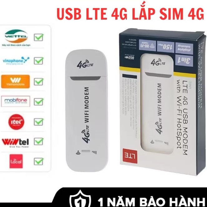 Bộ phát sóng wifi từ sim 4G , LTE 4G USB Modem , USB phát Wifi từ Sim ...