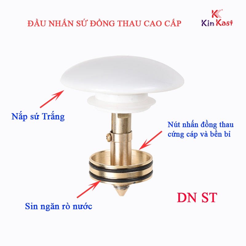 Nút nhấn xi phông chậu rửa mặt Nút nhấn sứ Lavabo Nút nhấn xiphong ...
