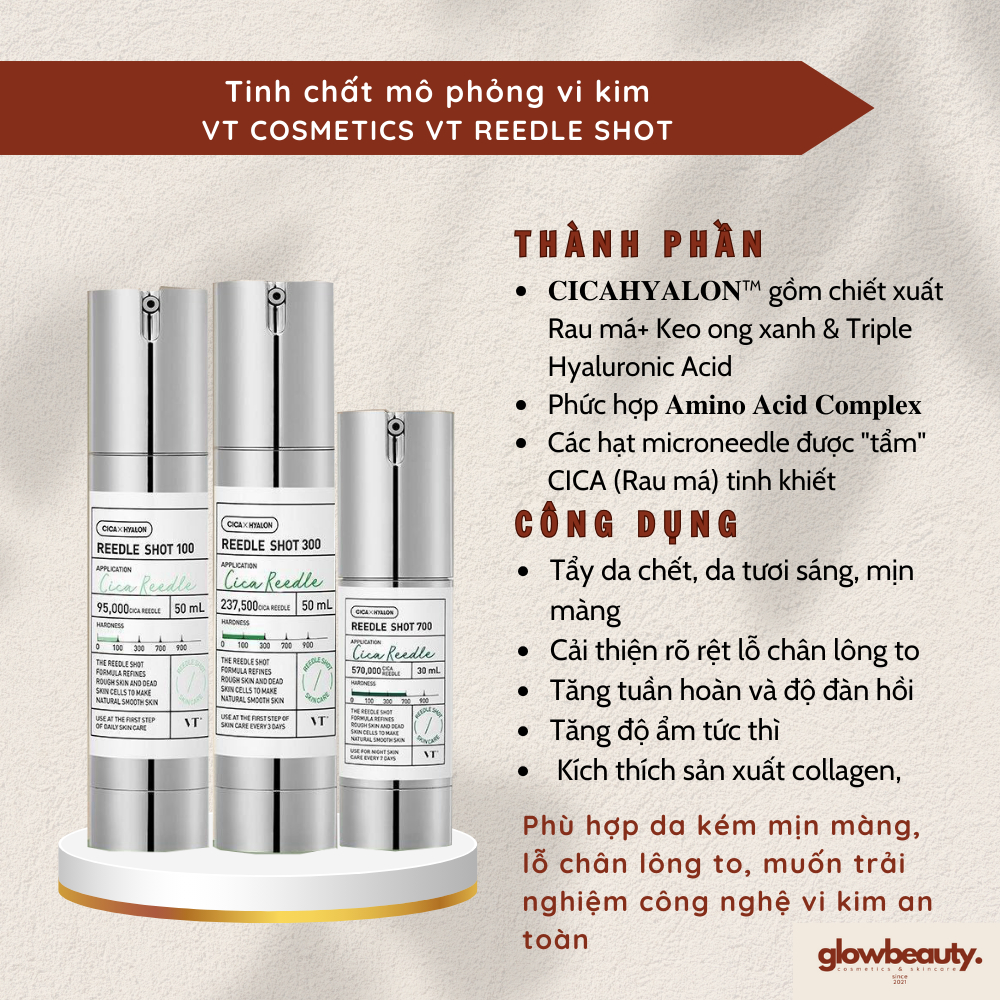 Tinh chất mô phỏng liệu pháp vi kim VT COSMETICS VT Reedle shot [Glow Beauty] [Hàng có sẵn ...