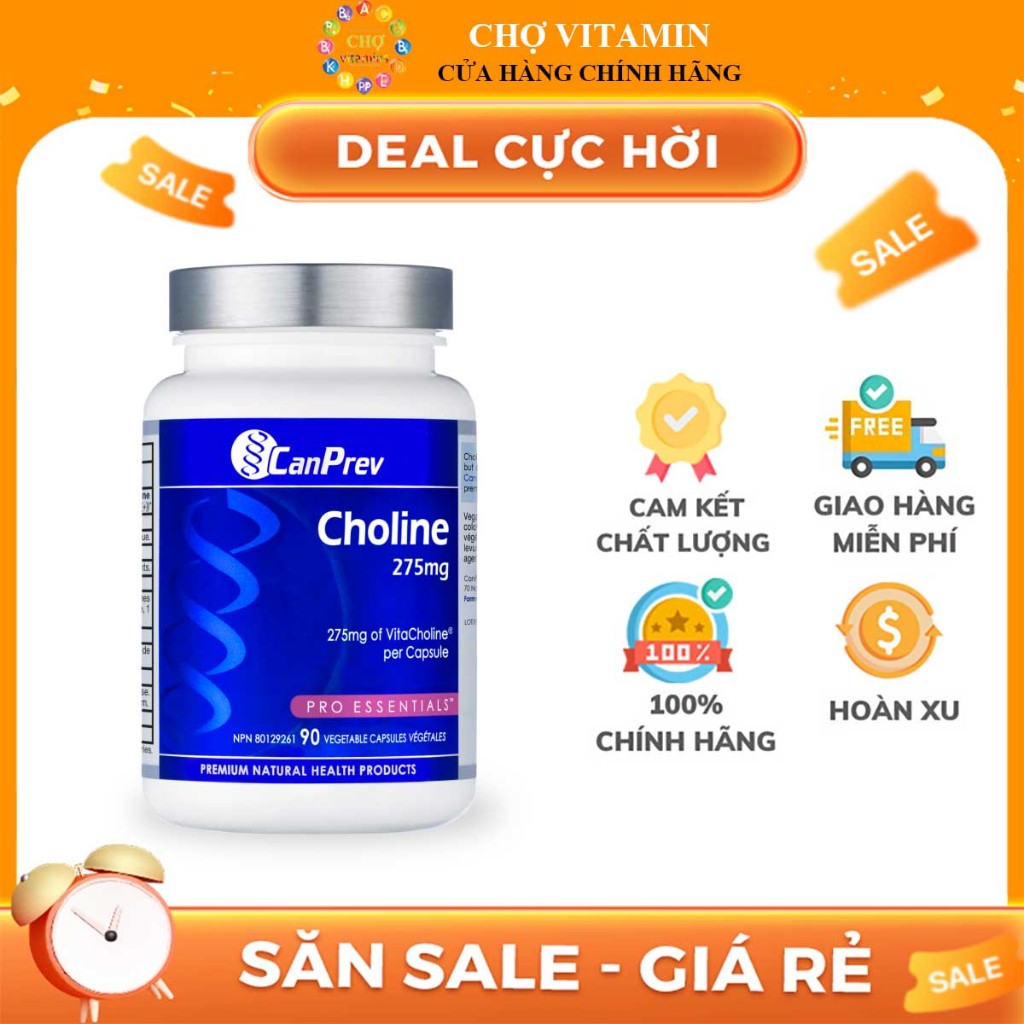 CanPrev Choline 275mg - Hỗ Trợ Chức Năng Gan, Não Bộ, Tăng Cường Trí ...