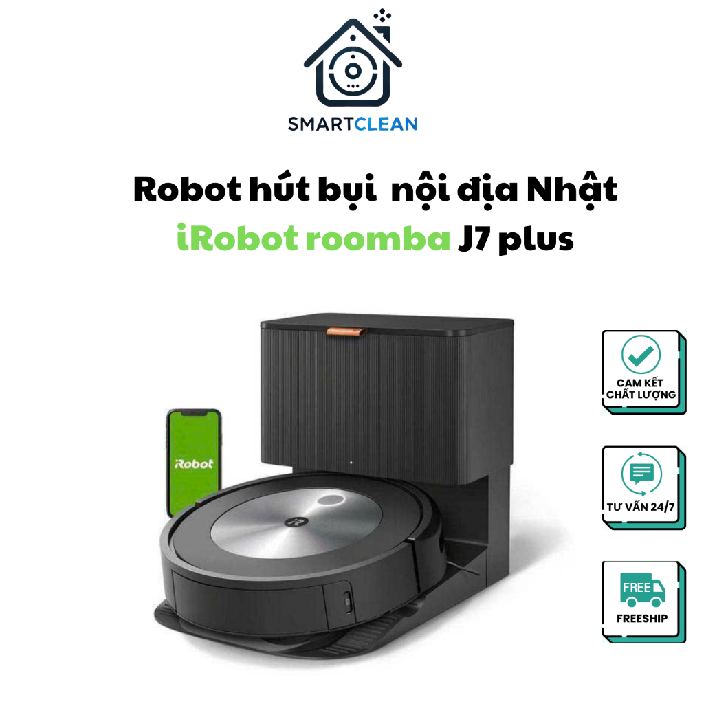 Robot hút bụi tự động đổ rác iRobot J7 plus | Nội địa Nhật điện 110v | Shopee Việt Nam