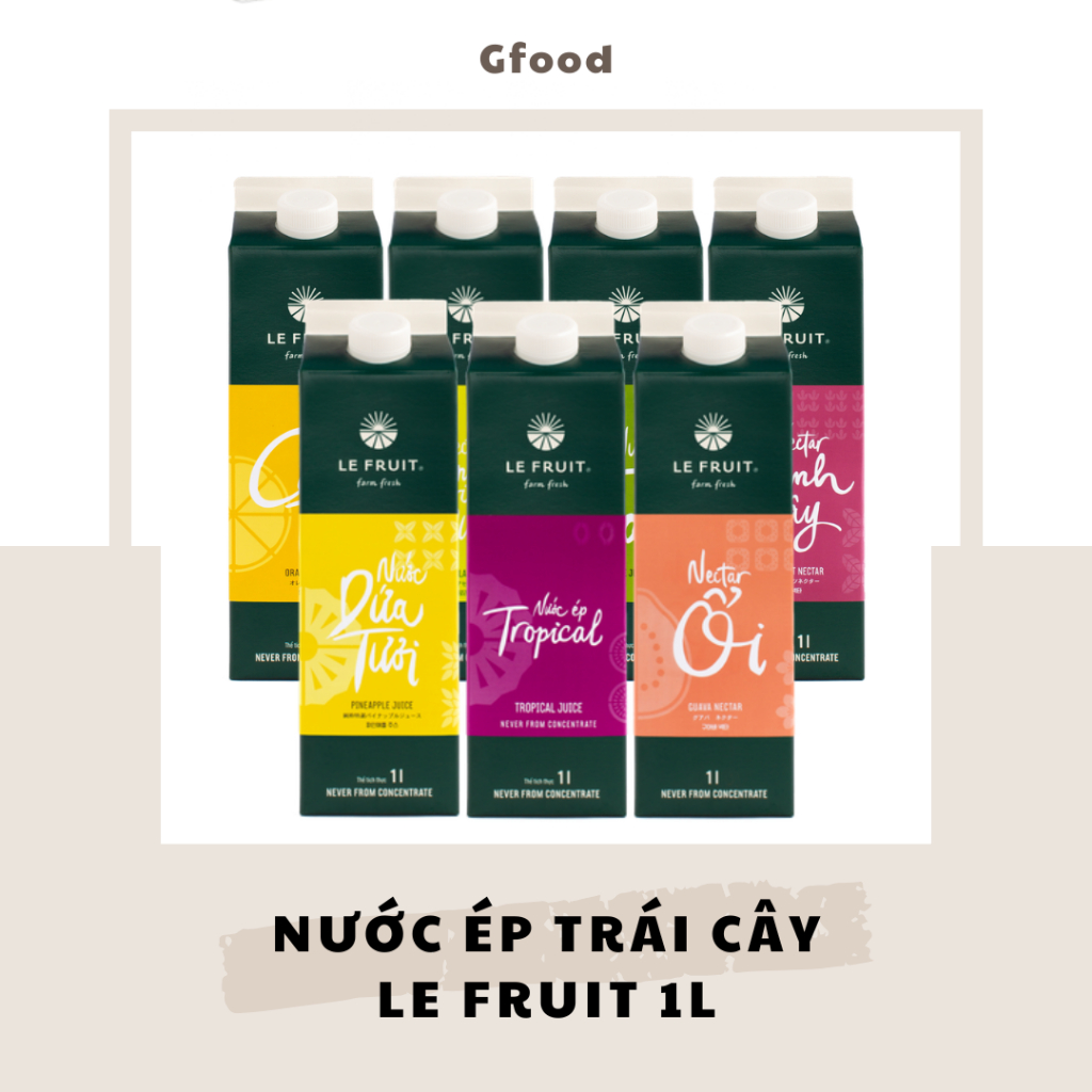 Le Fruit Nước Ép Trái Cây 1L (Táo, Dứa, Ổi, Tropical, Chanh Dây - Sơri ...