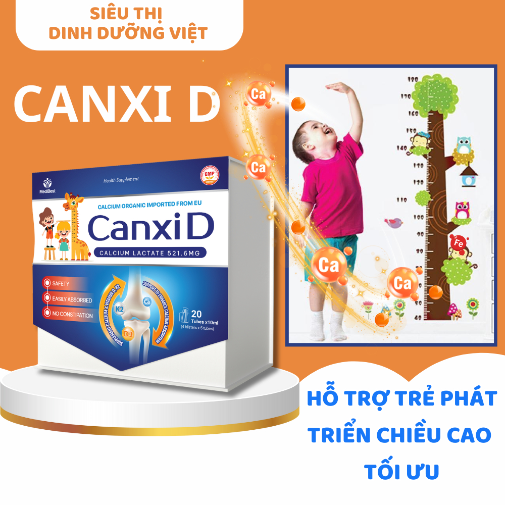 CanxiD lọ 100ml và hộp 20 ống - Bổ sung canxi, vitamin D [Hàng chính ...