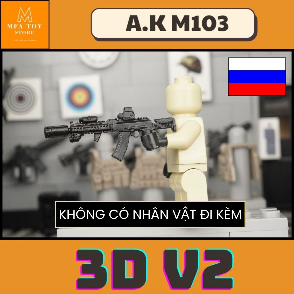 Đồ chơi lắp ráp swat army, mô hình lắp ghép quân sự - Trang bị in 3DV2 A.K M103 No.501 | Shopee ...