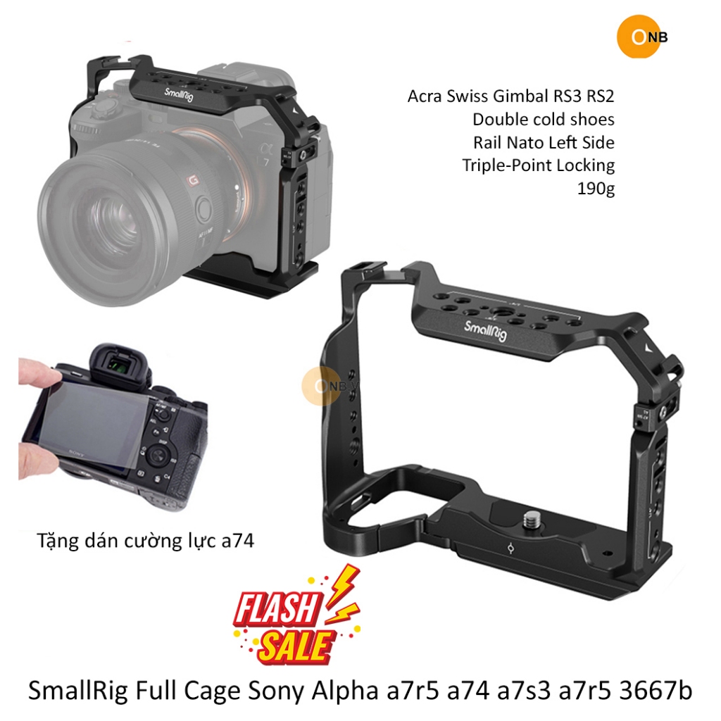 Small-Rig Cage Khung bảo vệ Sony Alpha a7r5 a74 a7s3 a7r5 a1 3667b 2025 ...