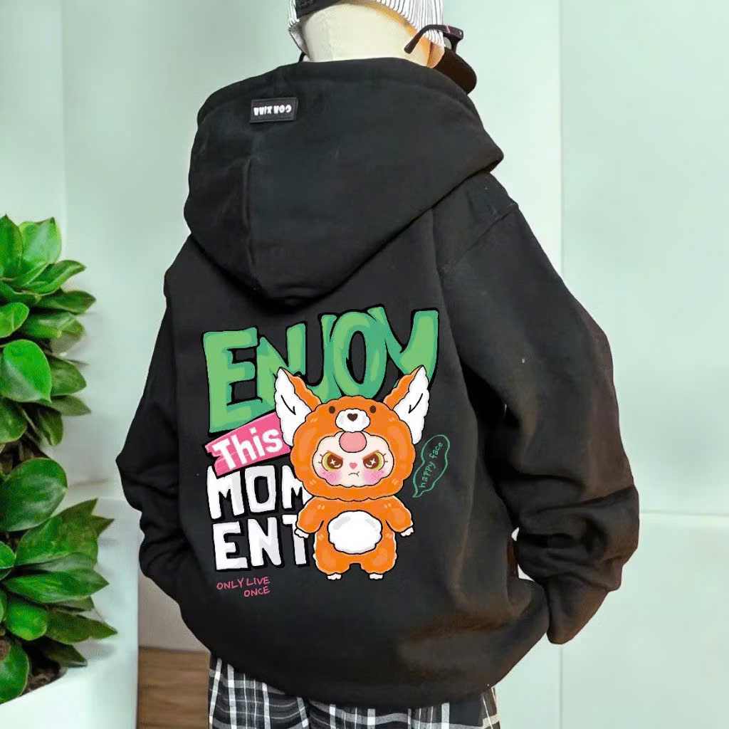 Áo Khoác Dây Kéo Bé Trai Chan Chan Form Rộng Nỉ Hình In BABY THREE ...