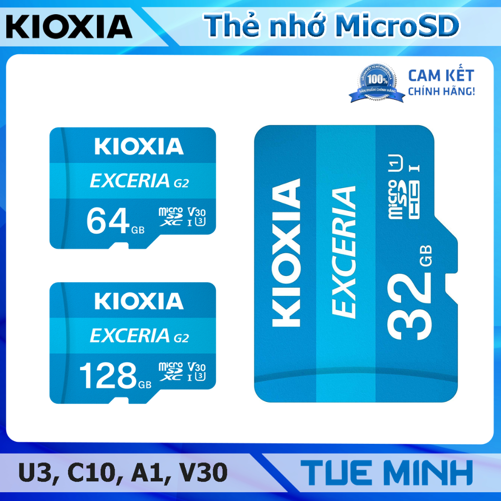 Thẻ nhớ MicroSD KIOXIA Exceria G2, U3, V30 100MB/s | Shopee Việt Nam