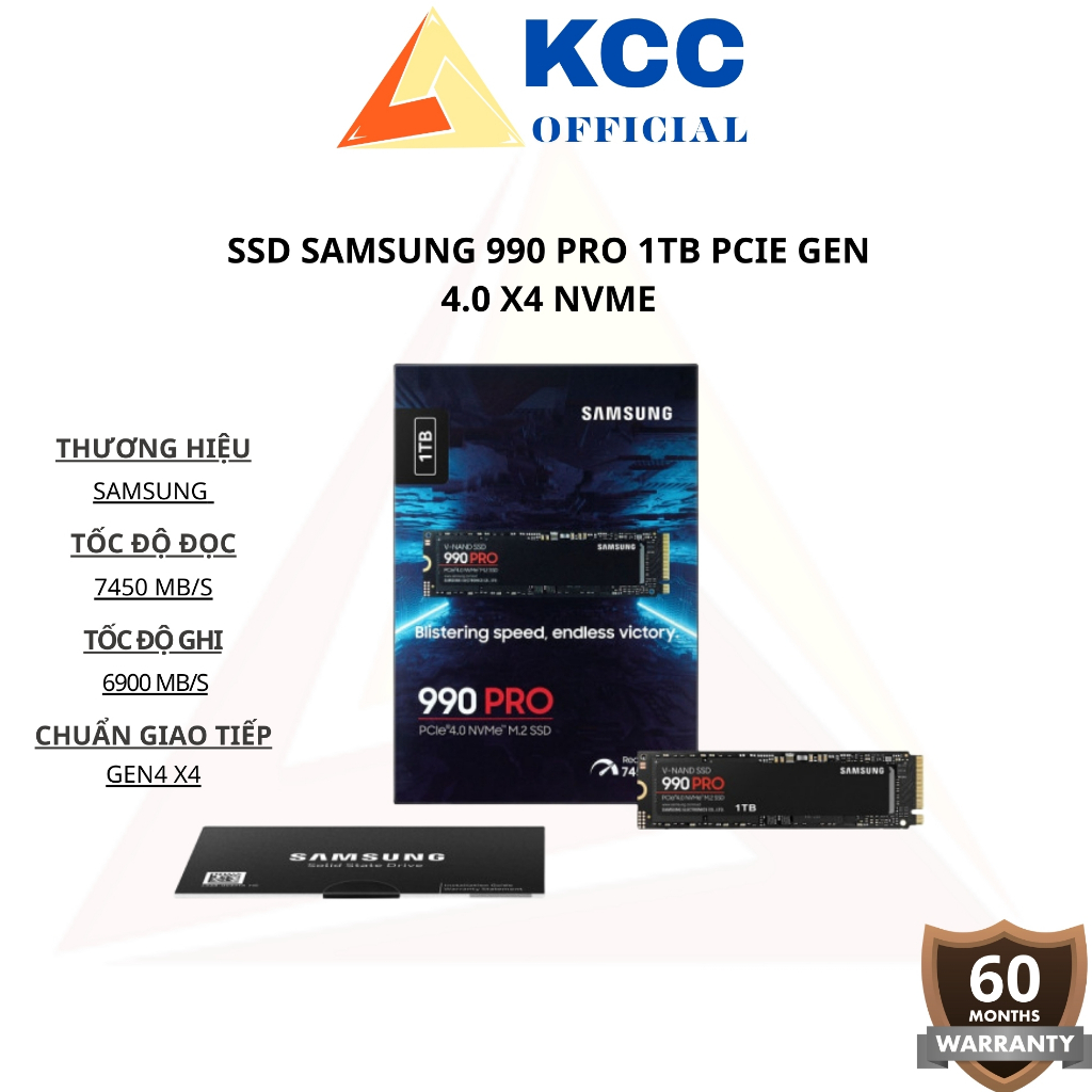 SSD Samsung 990 Pro 1TB PCIe Gen 4.0 x4 NVMe V-NAND M.2 2280 MZ-V9P1T0BW | Shopee Việt Nam