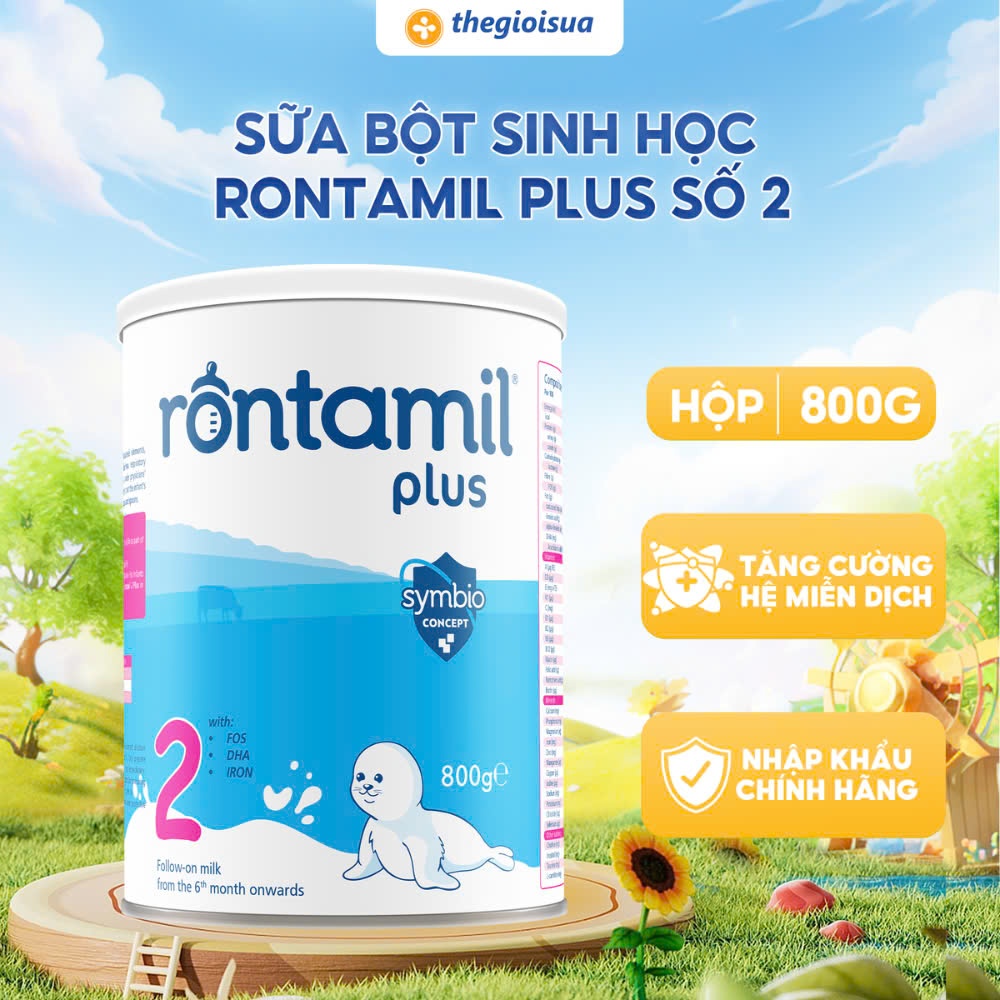 Sữa bột sinh học Rontamil Plus số 2 nhập khẩu Pháp 800g | Shopee Việt Nam