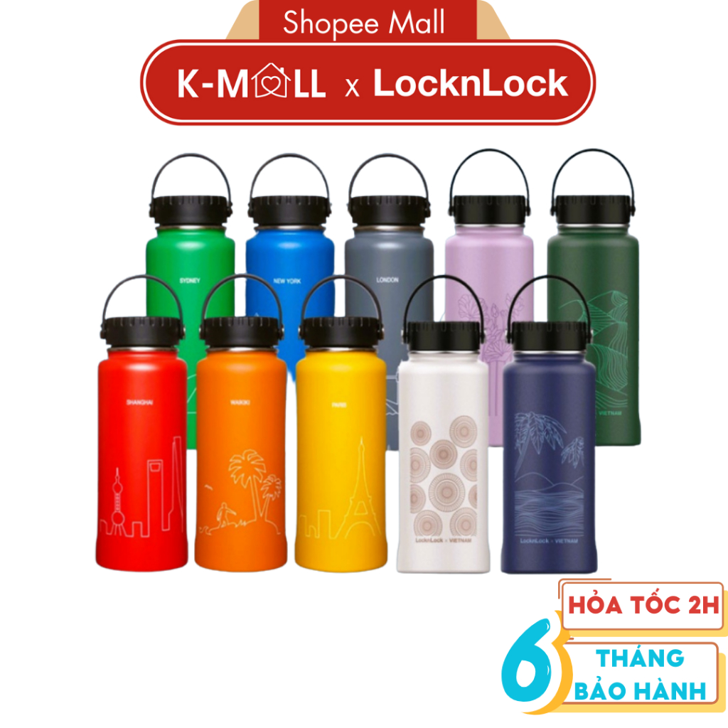 Bình giữ nhiệt LocknLock Riga Tumbler 897ml LHC4160 10 màu có khay lưới ...