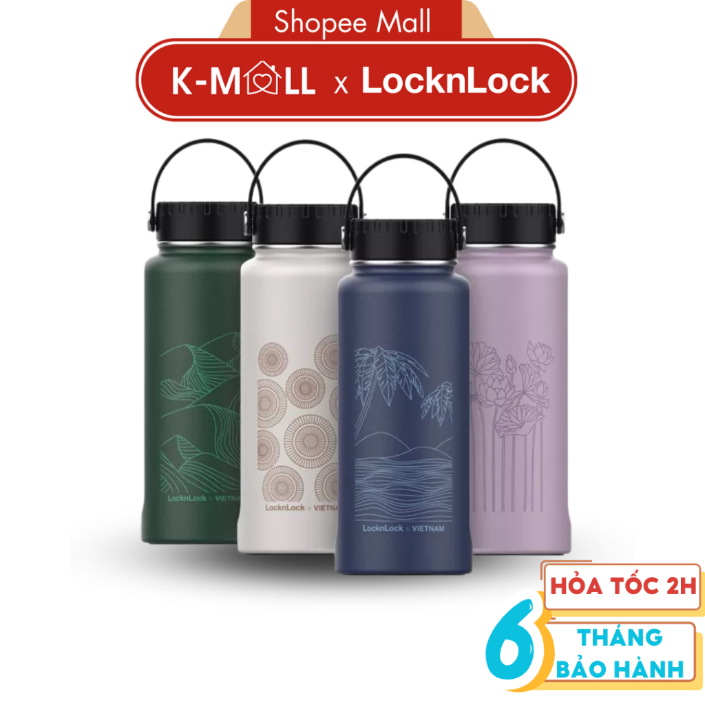 Bình giữ nhiệt LocknLock Riga Tumbler Vietnam Edition 897ml LHC4160 kèm ...