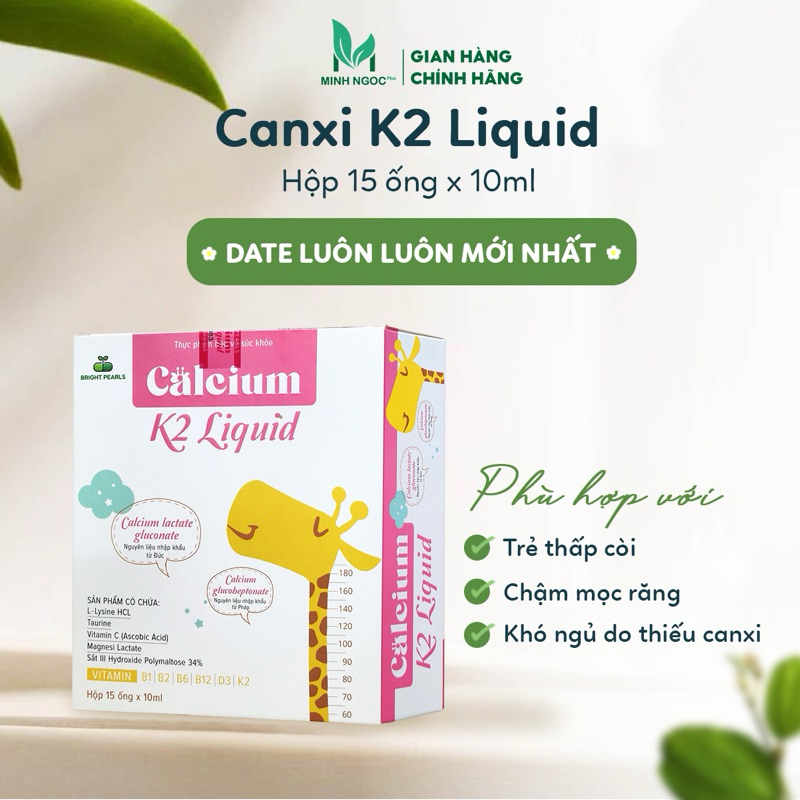 Calcium K2 Liquid hữu cơ - Bổ sung canxi giúp bé cao lớn | Shopee Việt Nam