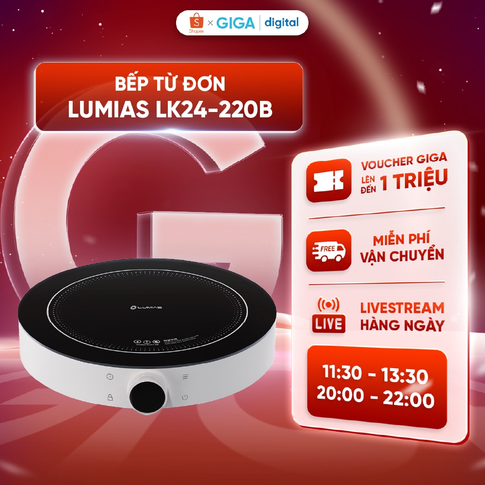 Bếp từ đơn Lumias LK24-220B - 9 mức nhiệt - Nấu đa năng | Shopee Việt Nam