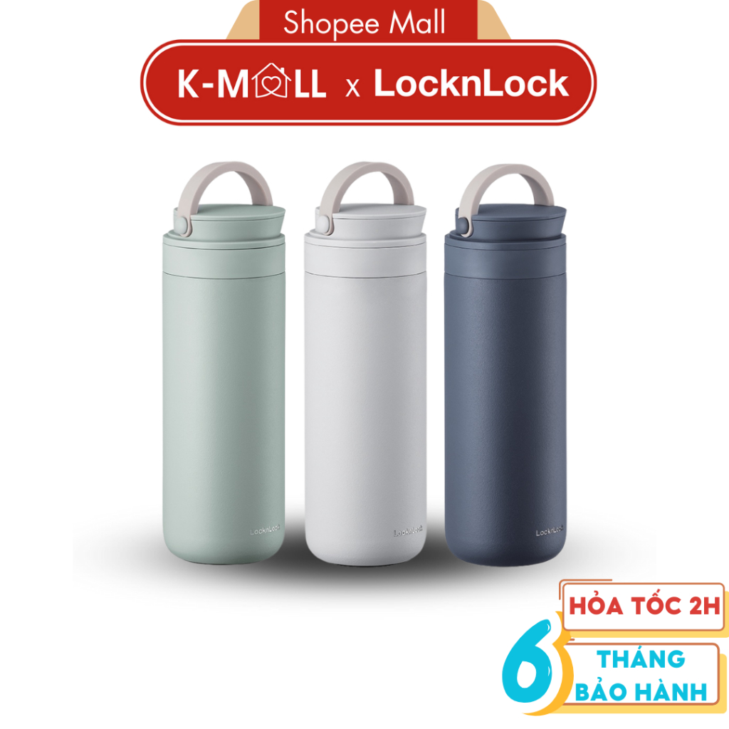 Bình giữ nhiệt LocknLock Metro Two Way LHC4274 475ml, LHC4272 237ml quai xách, thép không rỉ ...