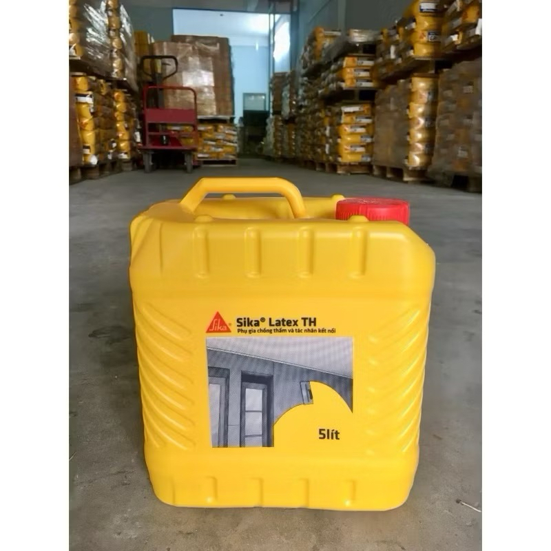 [Hỏa Tốc] Can 5 Lít Phụ Gia Chống Thấm Sika Latex TH Và Tác Nhân Kết Nối Cho Vữa và Bê Tông Sika ...