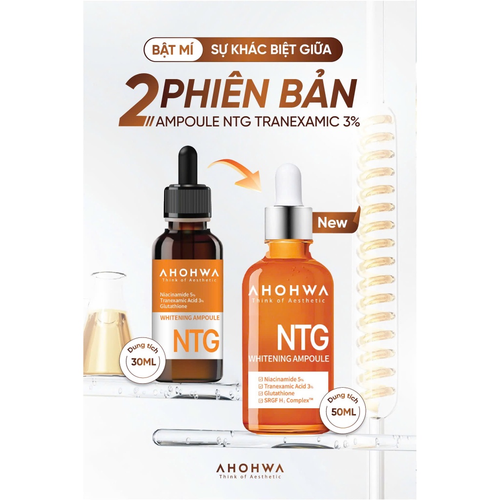 Serum NTG , Ampoule NTG Dưỡng Trắng Da , Mờ Thâm , Chống Lõa Hóa Ahohaw ...