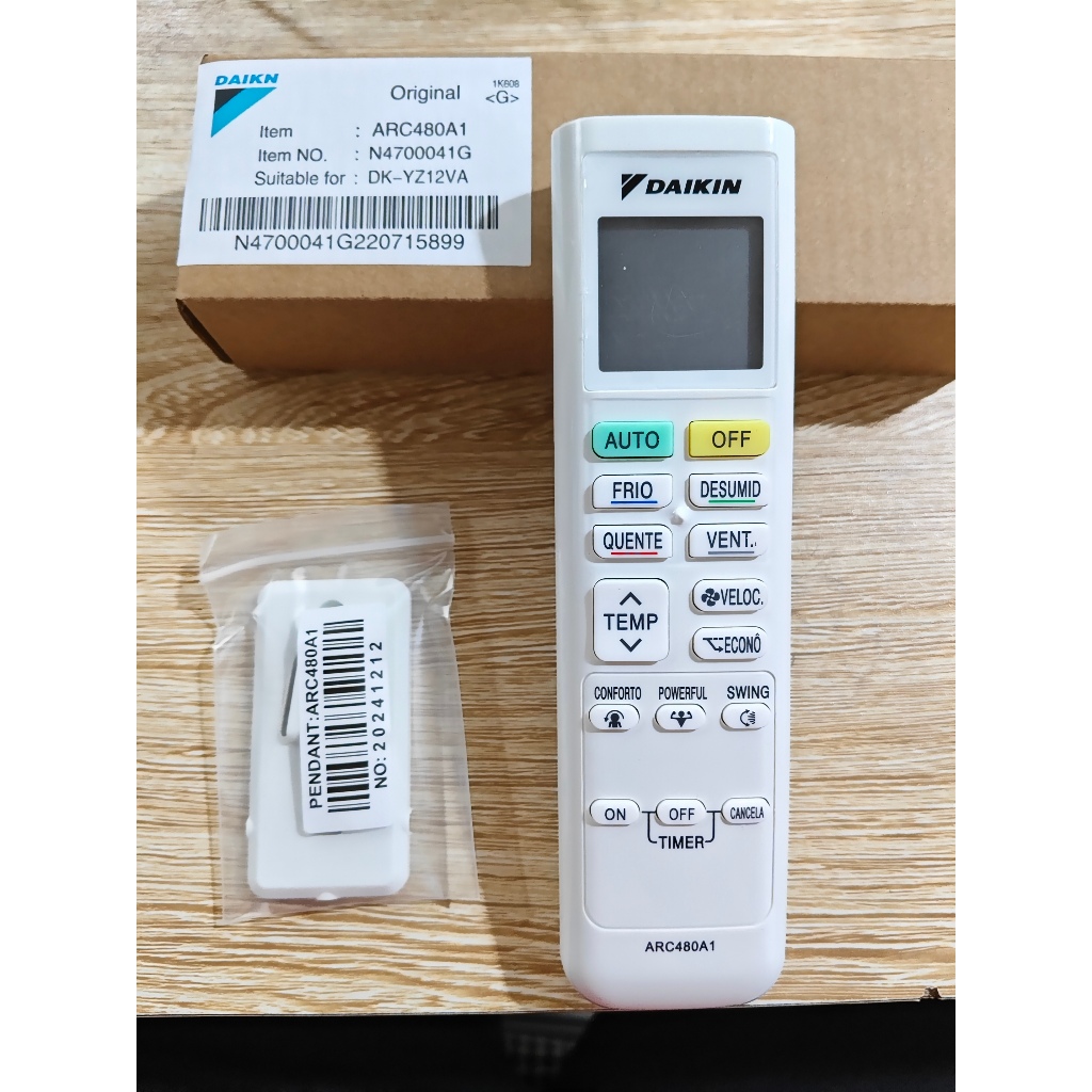 Remote máy lạnh Daikin ARC480A1 nguyên hộp, Điều khiển điều hòa Daikin ...