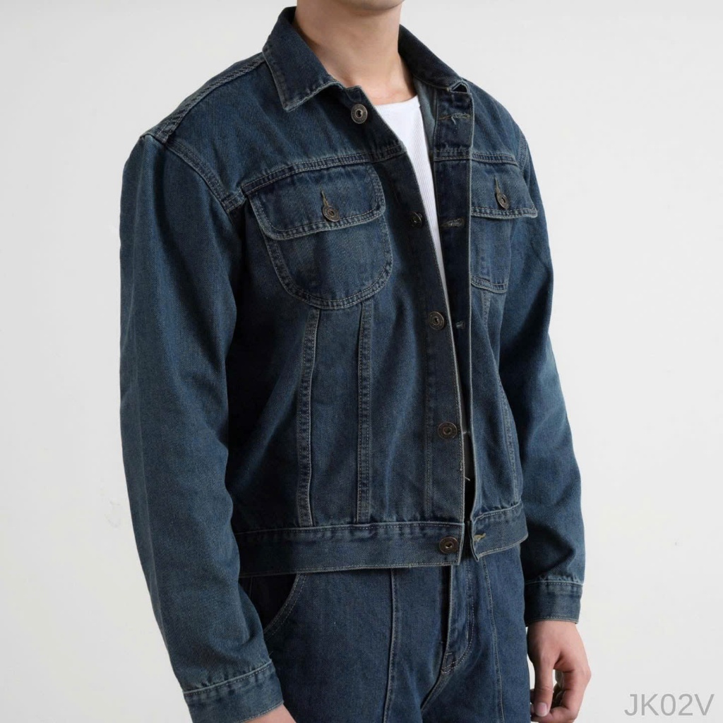 Áo Khoác Jeans Nam THOMAS The Wilson Blue Midnight Denim Jacket Dáng ...