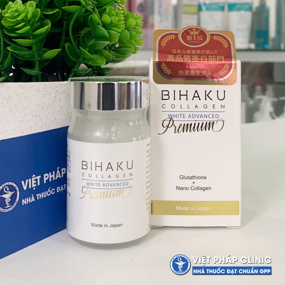 Viên uống Collagen Bihaku Premium 30 viên giúp cải thiện và dưỡng ẩm cho da Chính hãng công ty ...