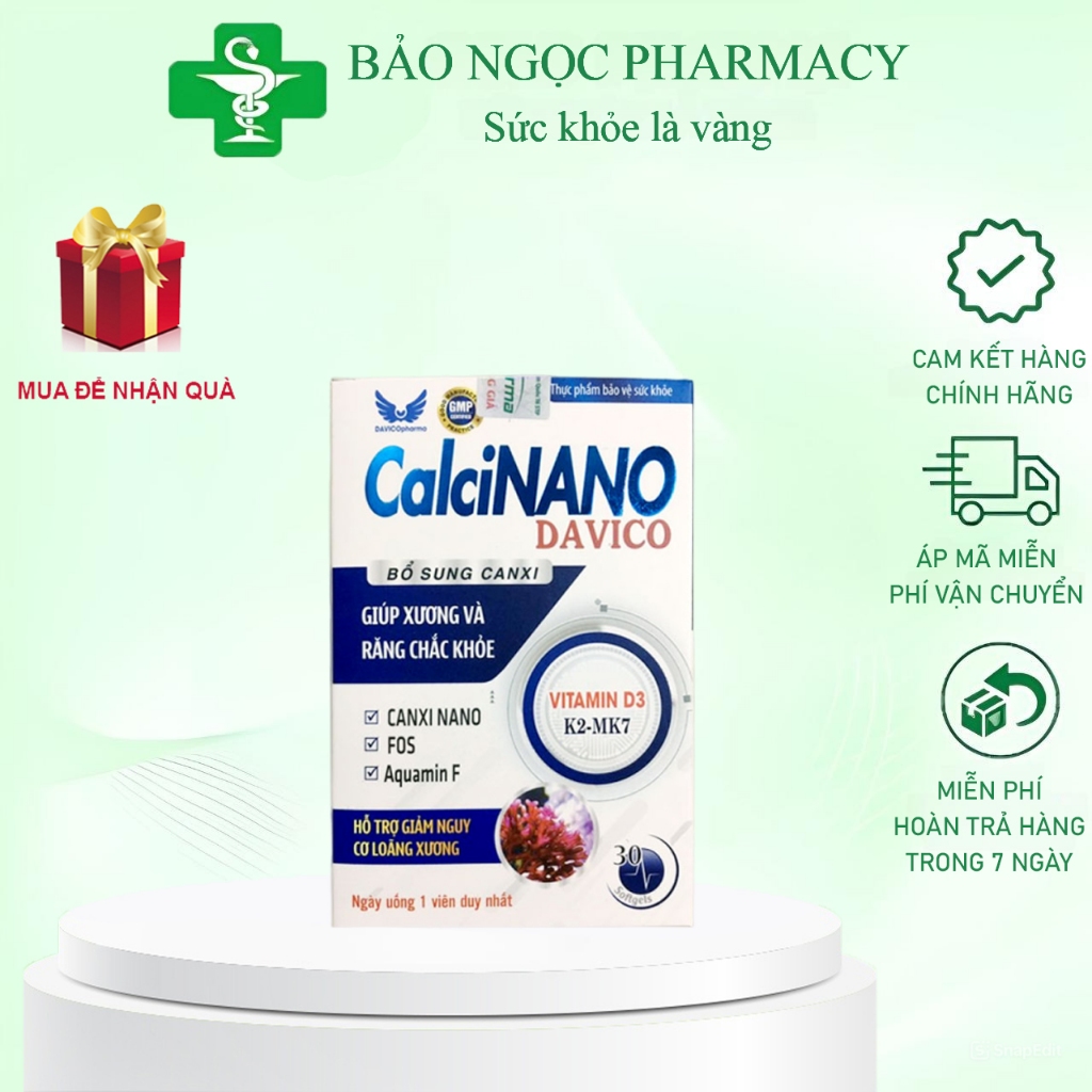 [CHÍNH HÃNG] CalciNano Davico, hỗ trợ cải thiện tình trạng còi xương ở ...