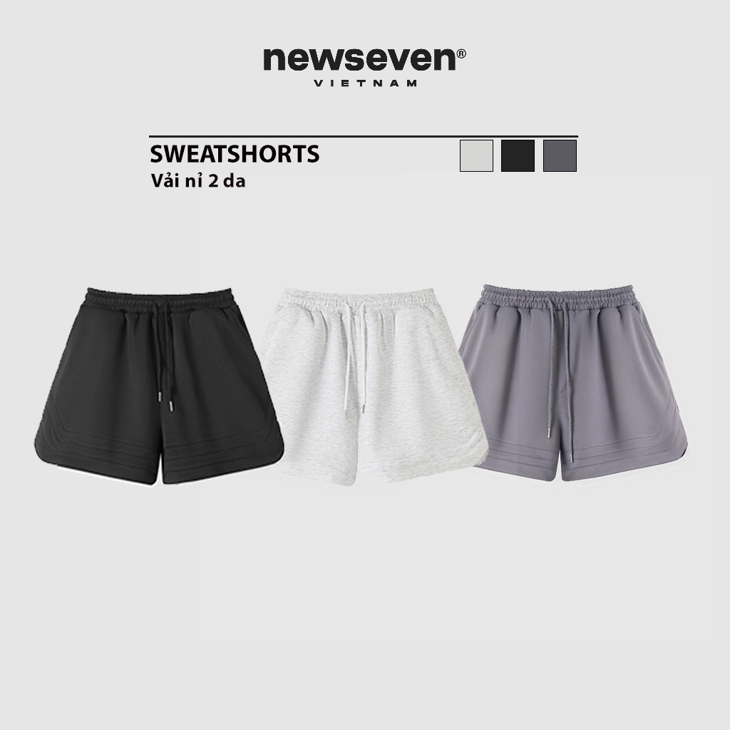Quần Short Đùi Nỉ 2 Da NEWSEVEN SWEATSHORTS NQS.488 | Shopee Việt Nam