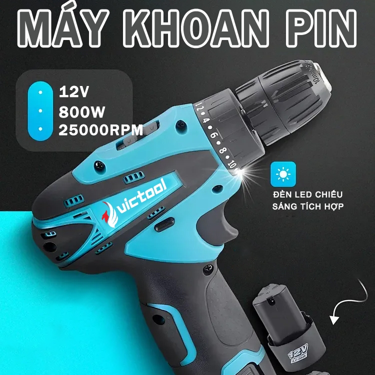 Máy khoan pin, khoan điện cầm tay máy vặn vít, máy khoan cầm tay 12V ...