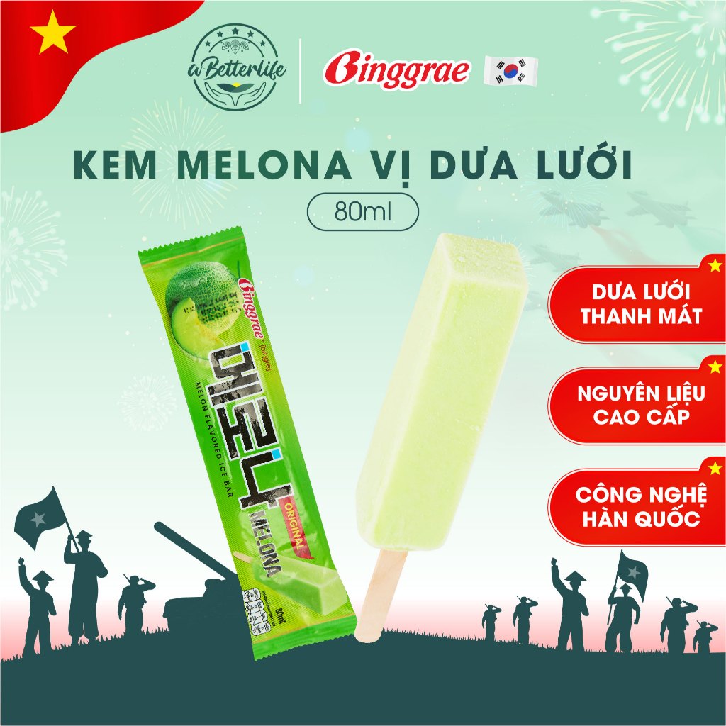 Kem dưa lưới Hàn Quốc Binggrae Melona Melon Ice Bar 80ml ABetterLife ...