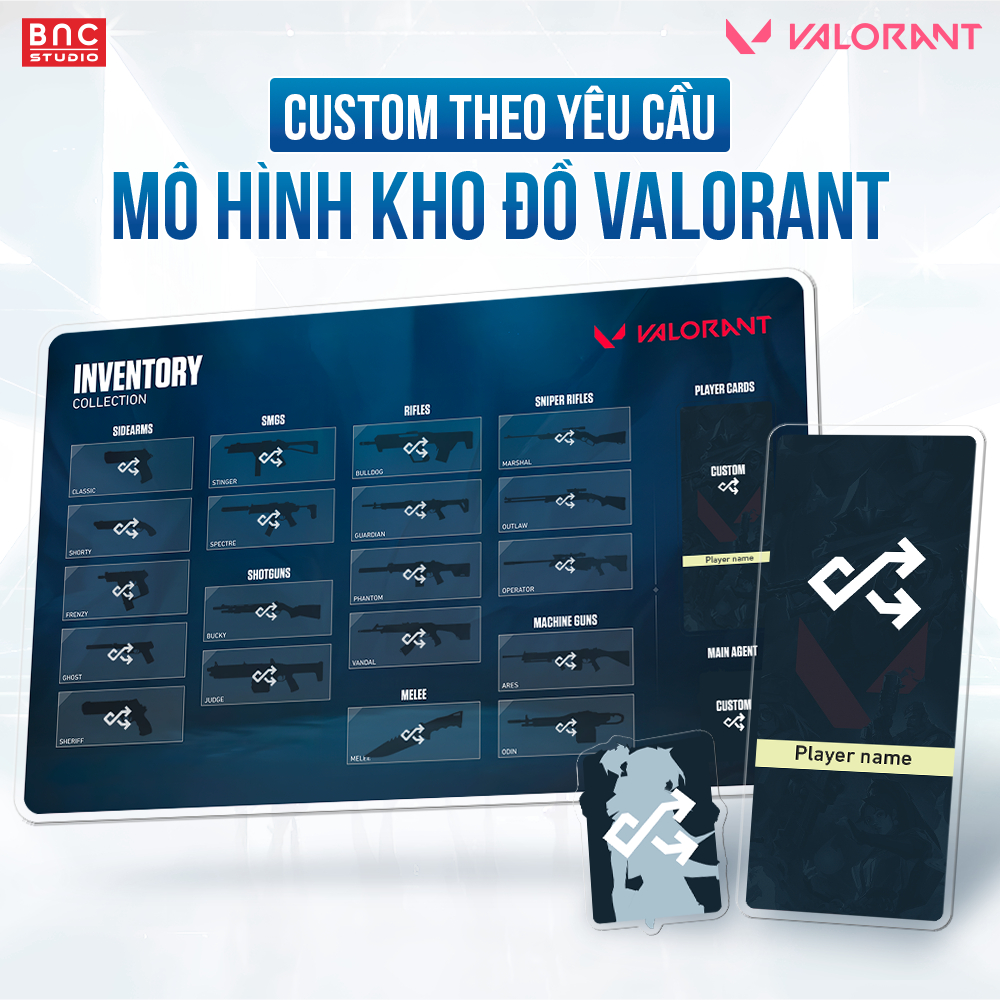 Mô Hình Kho Đồ Valorant Tùy Chọn Skin Theo Yêu Cầu Mô Hình Trang Trí ...