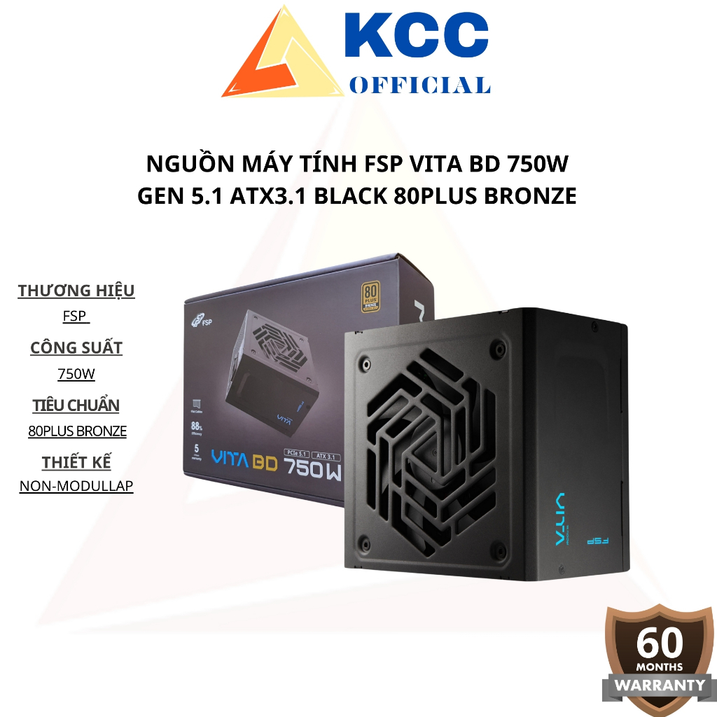 Nguồn máy tính FSP Vita BD 750W Gen 5.1 ATX3.1 Black 80Plus Bronze | Shopee Việt Nam
