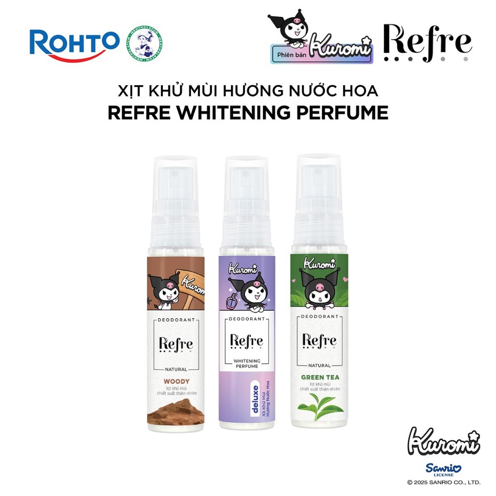 Xịt khử mùi Refre x Kuromi Natural/Whitening Perfume 30ml | Shopee Việt Nam