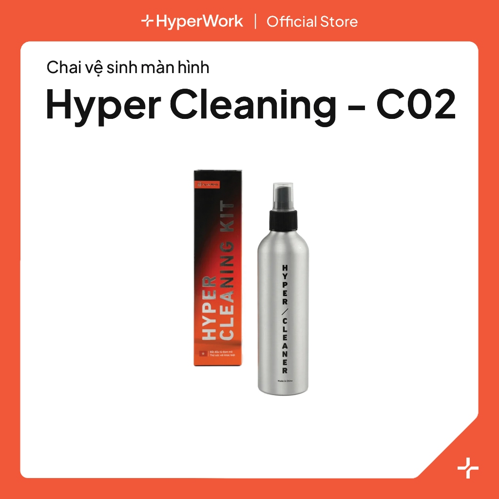 Chai vệ sinh màn hình Hyper Cleaning HyperWork C02 (Hyper Cleaning Kit ...