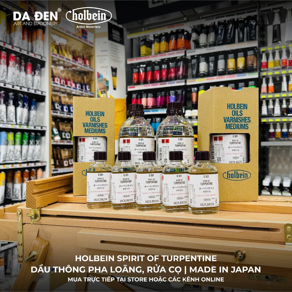[DA ĐEN] Dầu Thông Tinh Chế Spirit of Turpentine của Holbein 500ml ...