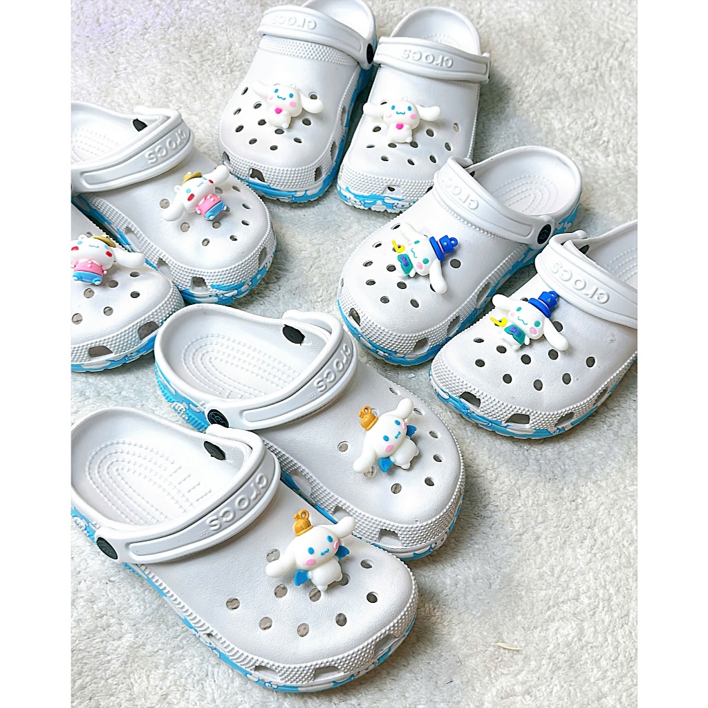 Sục Cross Clog Classic Cinamorol [Tặng 2 jitbitz + Vớ] sục cá sấu đúc ...