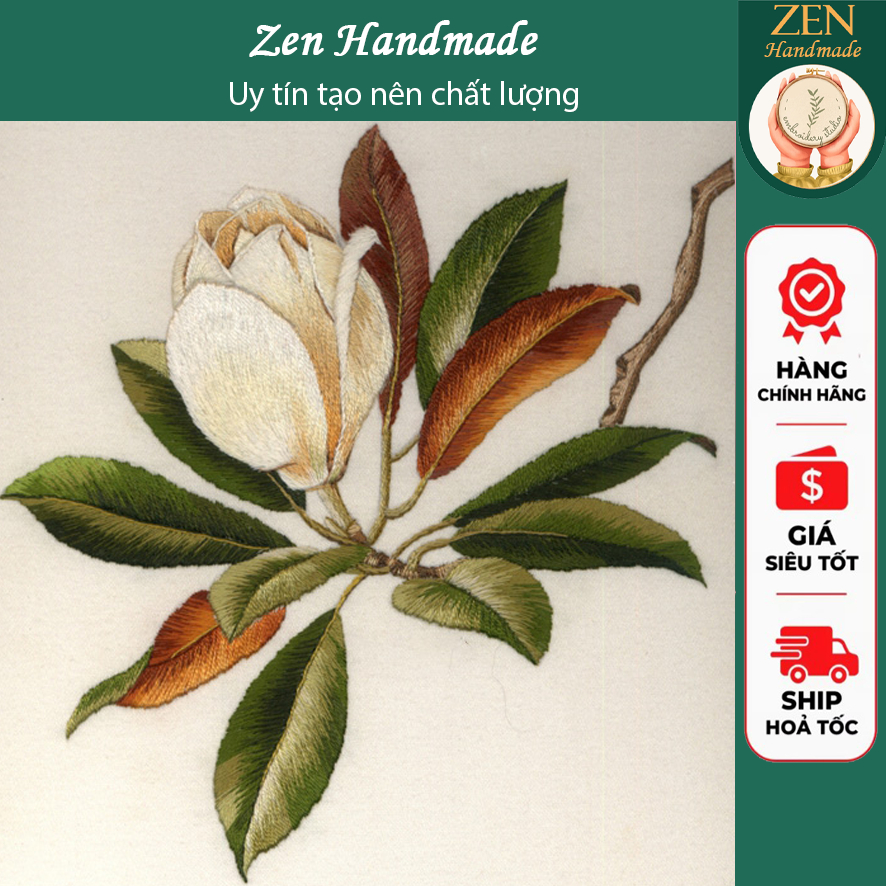 Bộ Kit thêu Hoa 3D Mộc Lan Tranh trang trí nhà cửa Quà Tặng - Nguyên ...