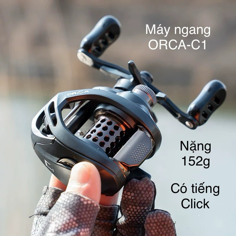 Máy ngang câu lure ORCA C1 có tiếng click | Shopee Việt Nam