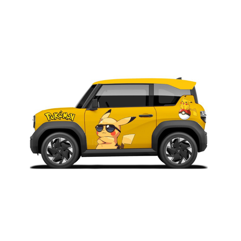 Tem 2 bên Sườn Xe Ô tô VF3 PIKACHU pokemon Team Decal | Shopee Việt Nam