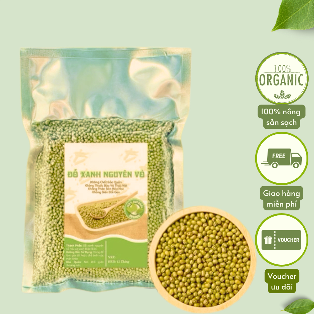 Đậu xanh (đỗ xanh) hữu cơ sạch Điện Biên 500g | Shopee Việt Nam