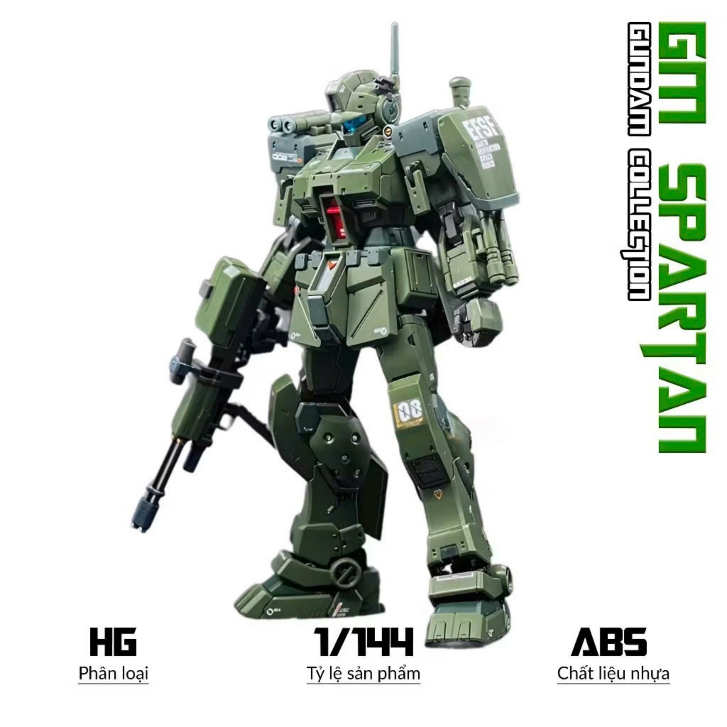 Mô hình lắp ráp HG GM Spartan, JMS 1/144 Mobile Suit, đồ chơi xếp hình Mecha 1172 | Shopee Việt Nam
