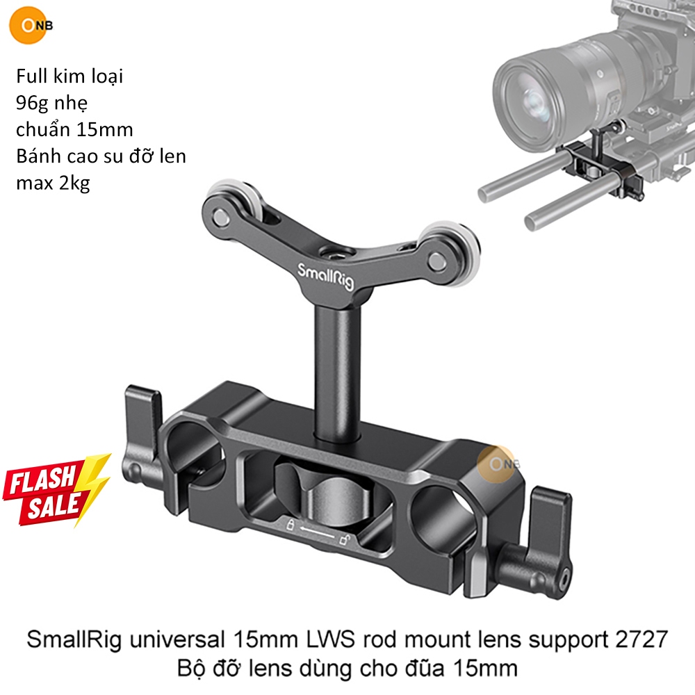 Small-Rig ngàm đỡ lens chuẩn 15mm LWS rod code 2727 | Shopee Việt Nam