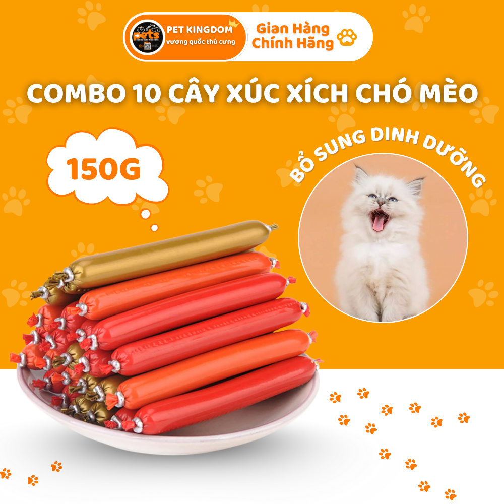Combo 10 Cây Xúc Xích Cho Chó Mèo Mix Vị Bổ Sung Dinh Dưỡng Phát Triển ...