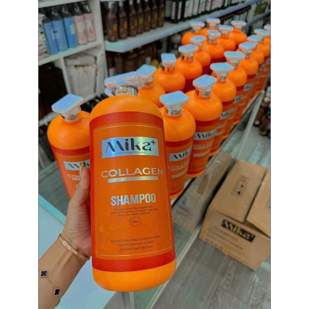 Dầu gội Mika Plus 2000MLx2 hương nước hoa giúp ngăn gàu, giảm rụng tóc ...